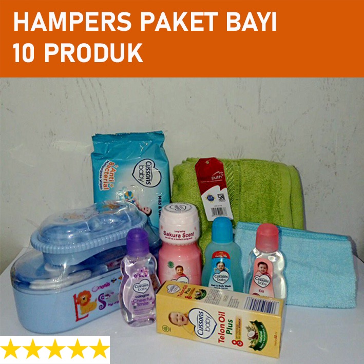 Jual Hampers Kado Lahiran Paket Perlengkapan Mandi Bayi 10 Produk ...