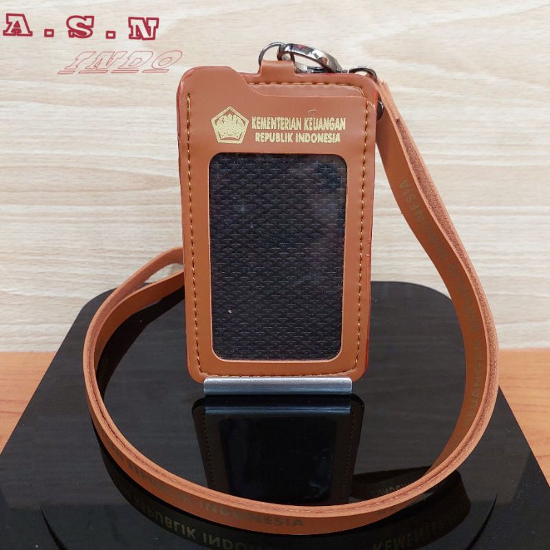 Jual Id Card Kulit KEMENKEU Id Card Kulit Kementerian Keuangan | Shopee ...