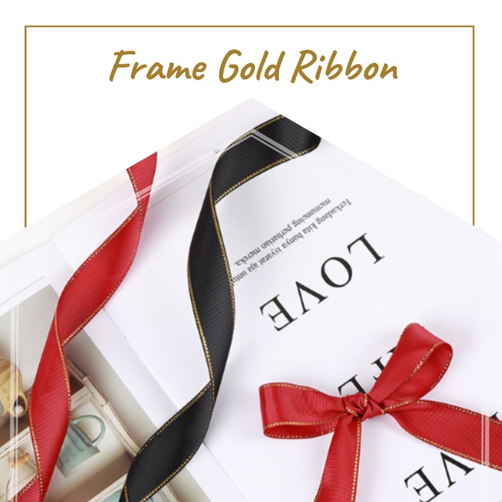 Jual FRAME GOLD RIBBON / PITA (PITA BUKET / PITA BUNGA / HIASAN BUKET ...
