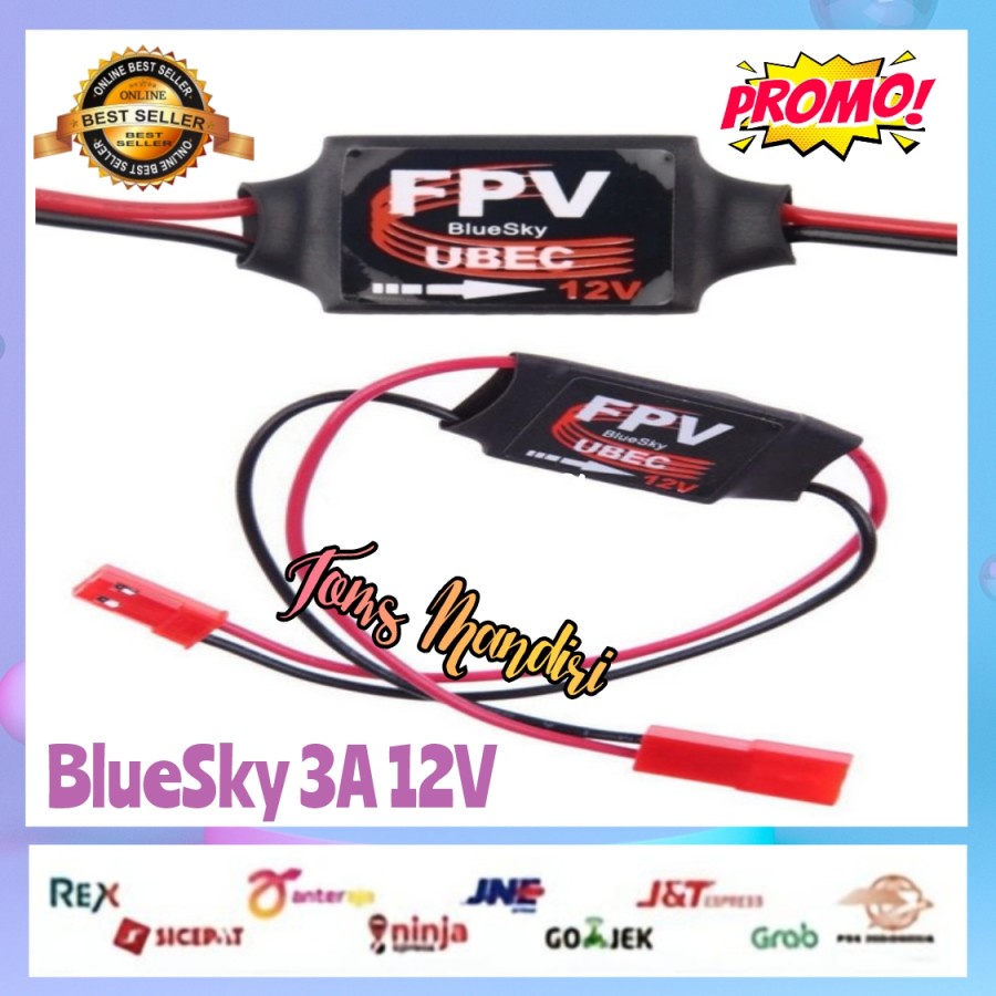 Jual BlueSky 3A 12V UBEC BEC VDC-DC Converter Step Down Module Mini FPV | Shopee Indonesia