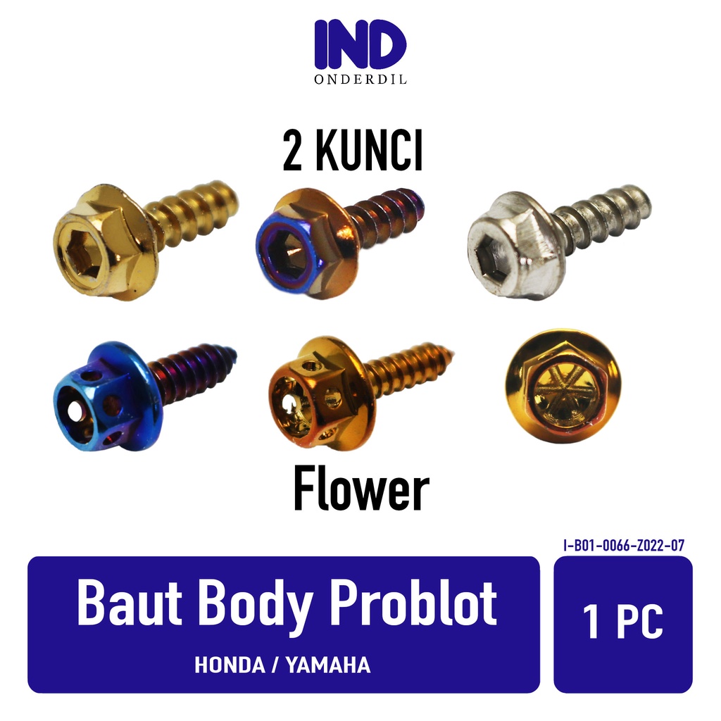 Jual Baut-Baud Body-Bodi Cover Probolt 2 Kunci-Flower Variasi Honda ...