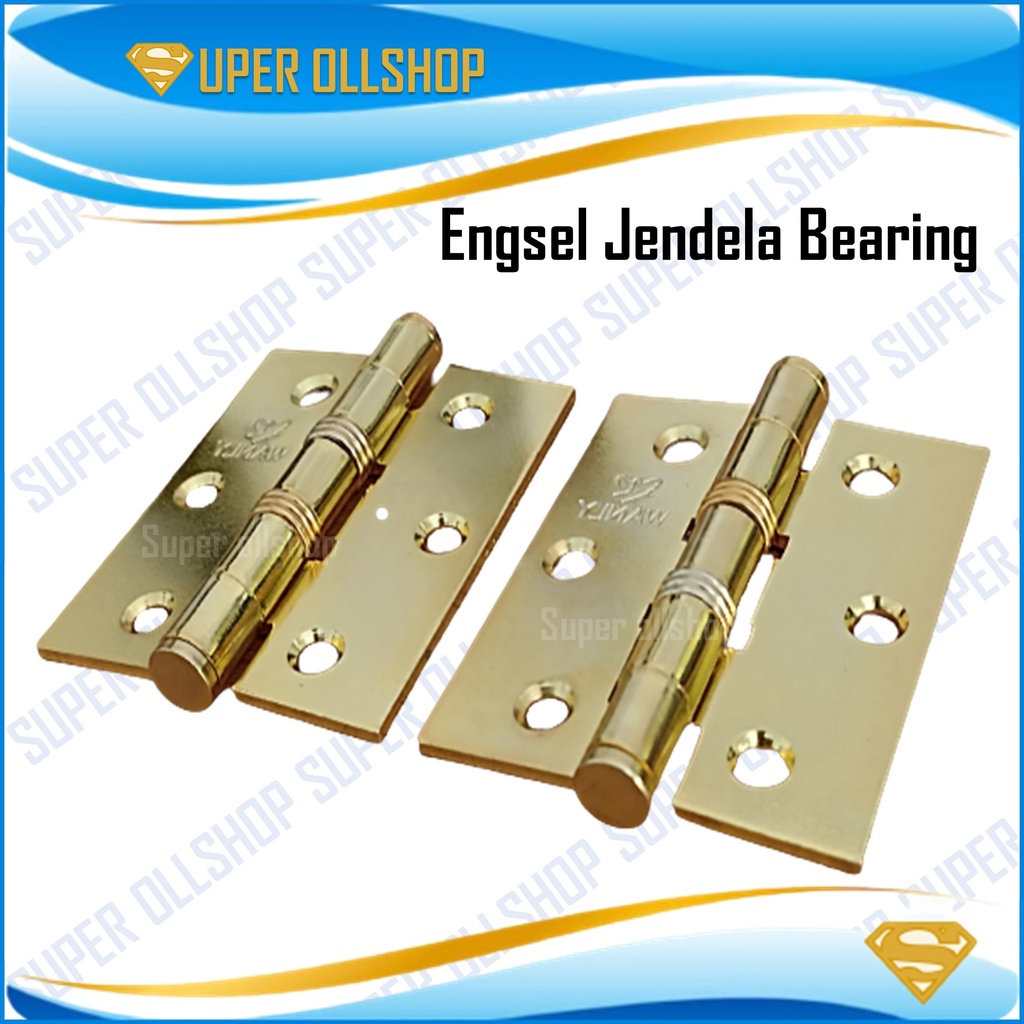 Jual Engsel Jendela 3 Inch Bearing Tebal Silver Kuning Hinges Pintu ...