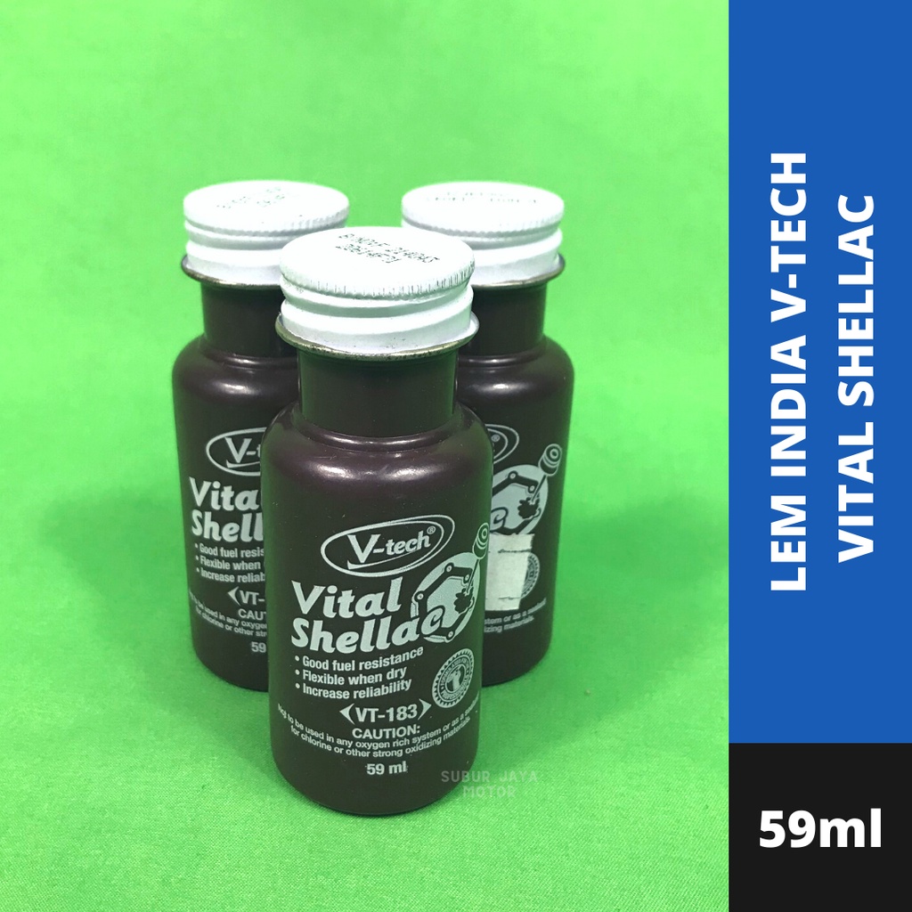 Jual V-TECH Vital Shellac Lem India Packing Paking Gasket Cair 59ml ...