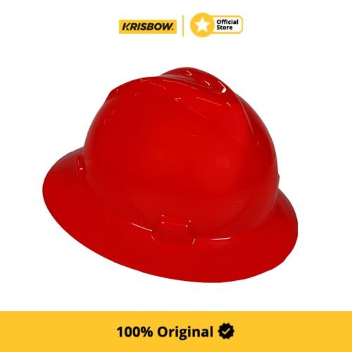 Jual Safety Helmet Krisbow Full Brim Helm Pengaman Hdpe - Merah ...