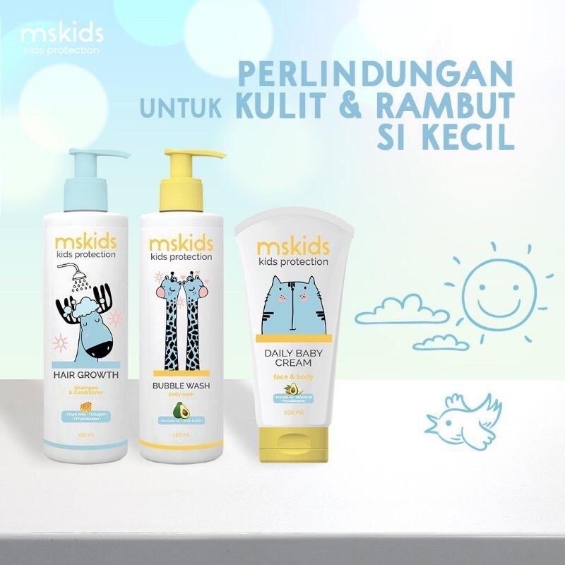 Jual Paket mskids, MS kids shampoo, MS Kids bubblewash, MS Kids telon ...
