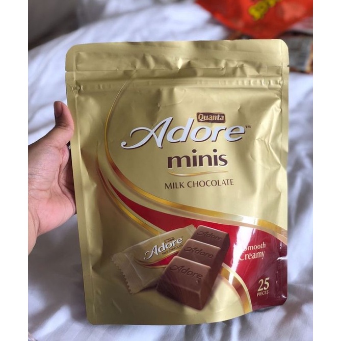 Jual QUANTA ADORE MINIS MILK CHOCOLATE 25 PCS 275 GRAM COKELAT IMPORT ...