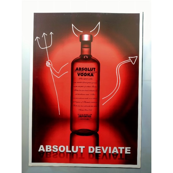 Jual poster botol absolute deviate ukuran 50x70 | Shopee Indonesia