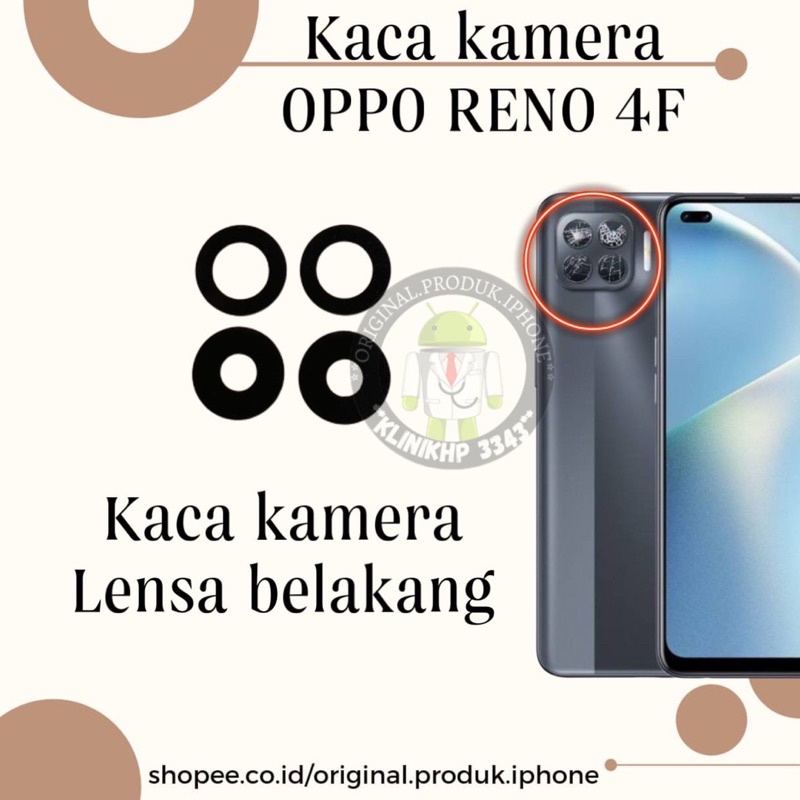 Jual LENSA KACA KAMERA BELAKANG OP RENO 4F FULLSET FREE LEM | Shopee ...