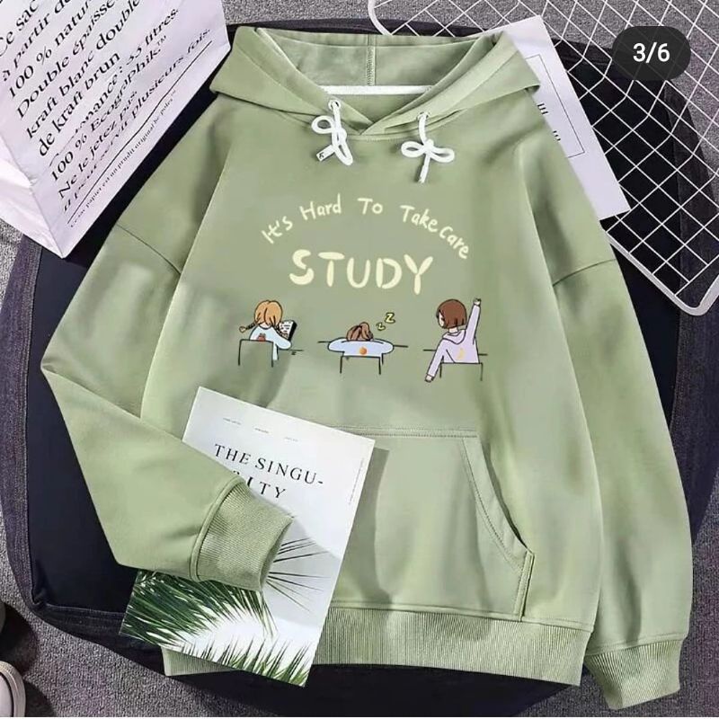 Jual Baju Sweater Hoodie Study Jumper Wanita Study | Shopee Indonesia