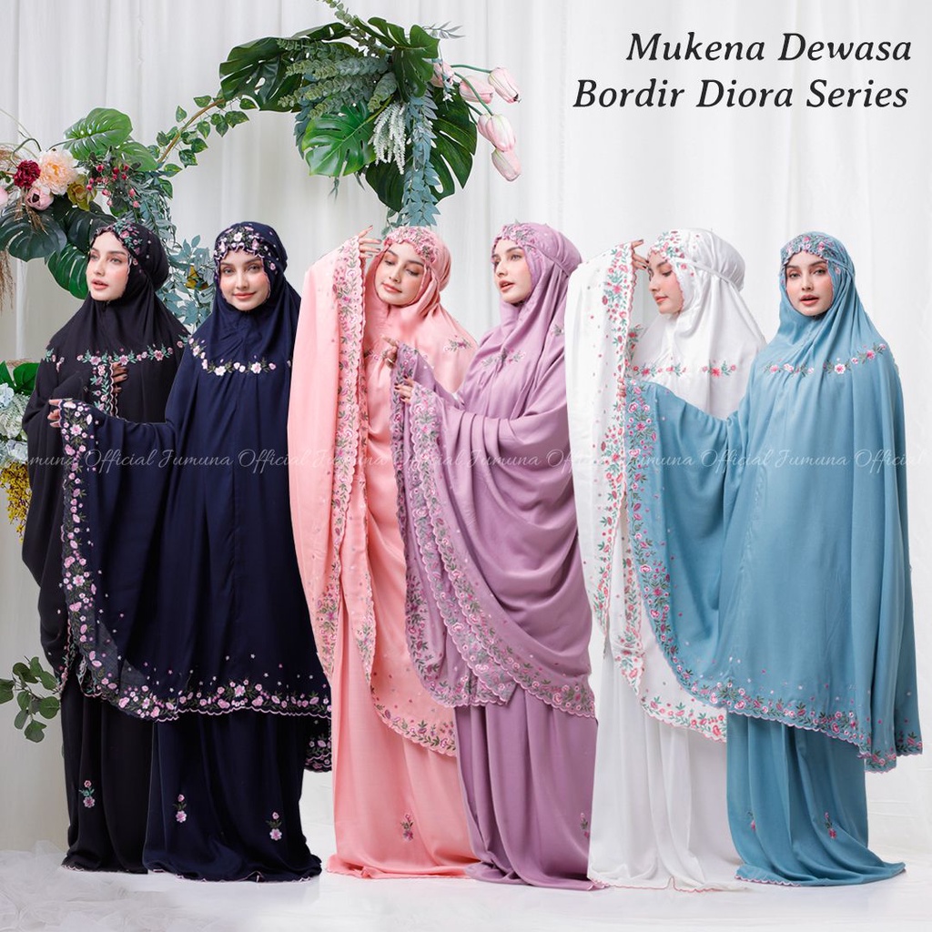 Jual Jumuna - Mukena Dewasa Bordir Diora Series | Shopee Indonesia