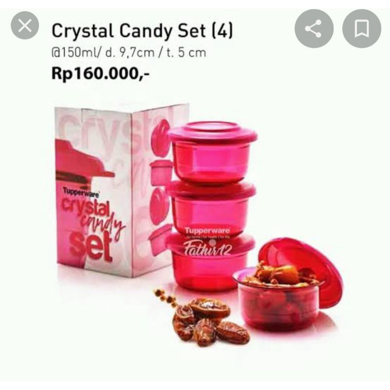 Jual Tupperware Crystal candy Set isi 4 | Shopee Indonesia