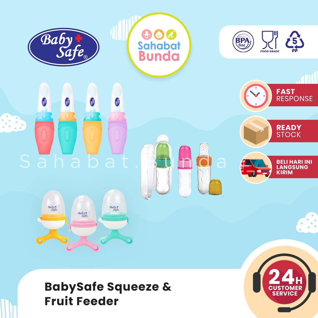 Jual BABY SAFE Bottle Spoon Squeeze Food Feeder / Babysafe Botol Sendok MPASI JP030 & JP029 ...