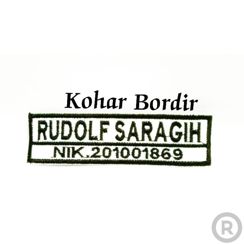 Jual Bordir nama seragam security satpam sekolah Bordir Nama Custom ...