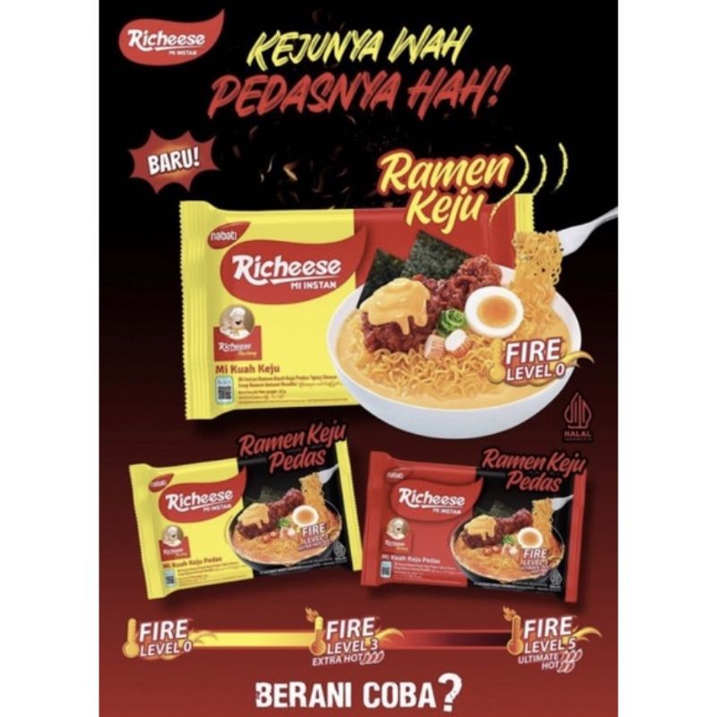 Jual Mie Richeese Ramen Level 3 / Mie Viral / Combo Fire | Shopee Indonesia