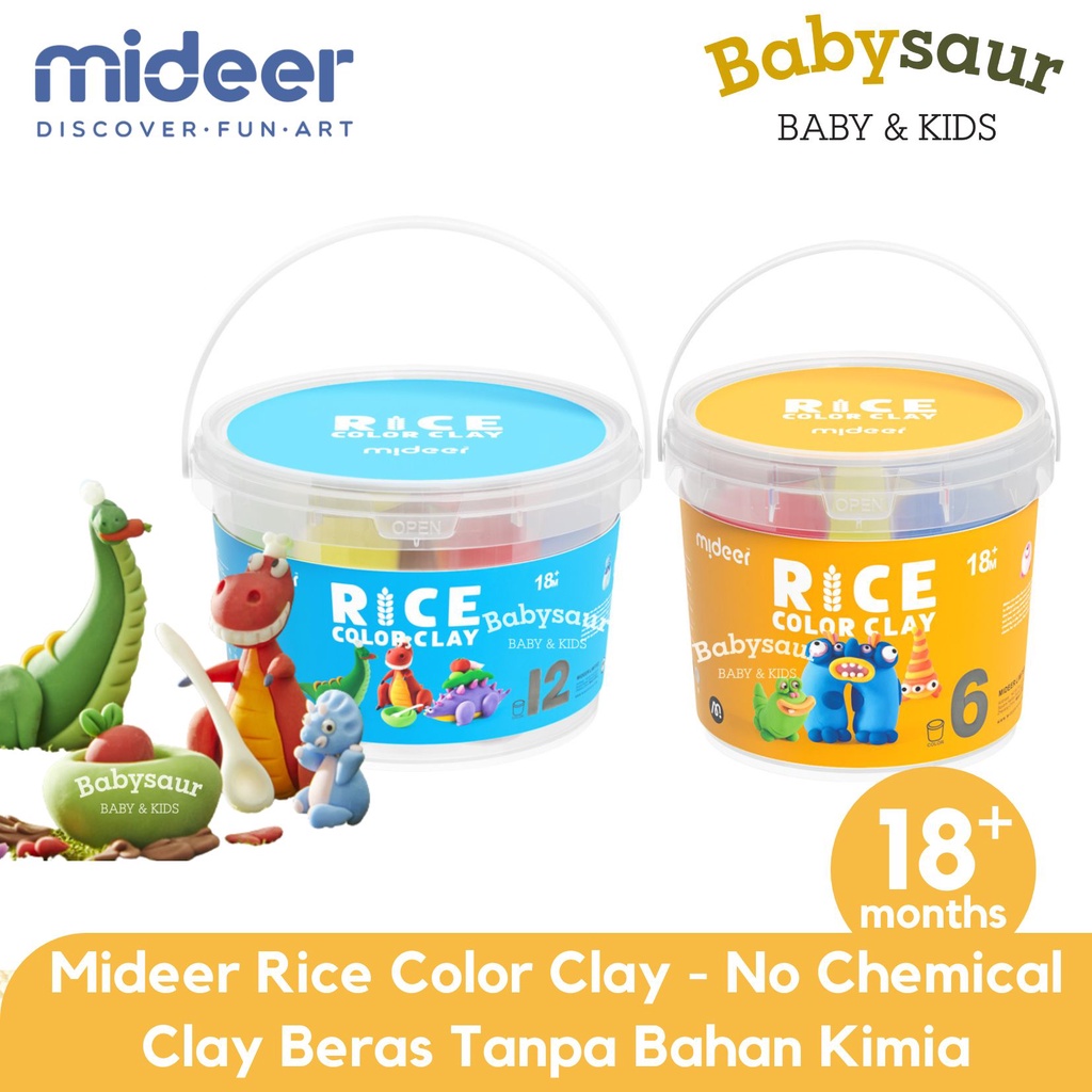 Jual Mideer Rice Clay Bucket Mainan Tanah Liat Beras Buket Edukasi Fun ...