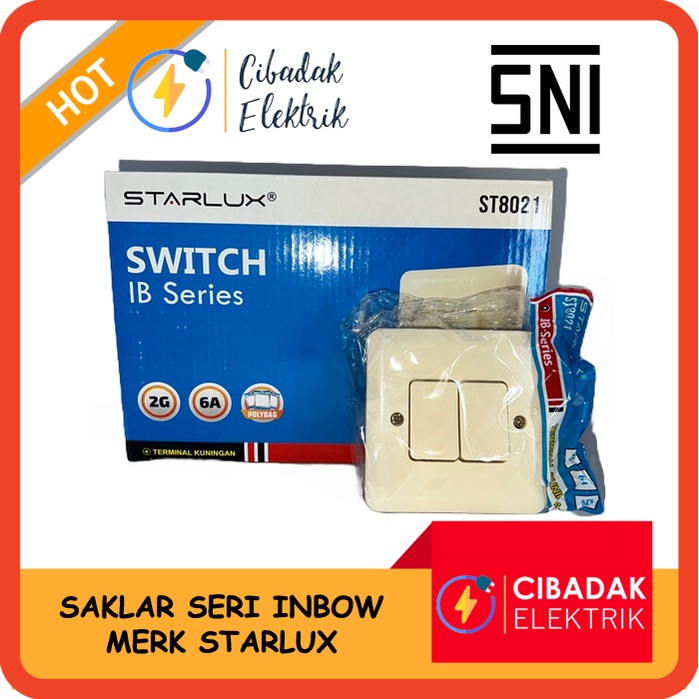 Jual SAKLAR SERI IB / SAKLAR DOUBLE INBOW STARLUX | Shopee Indonesia