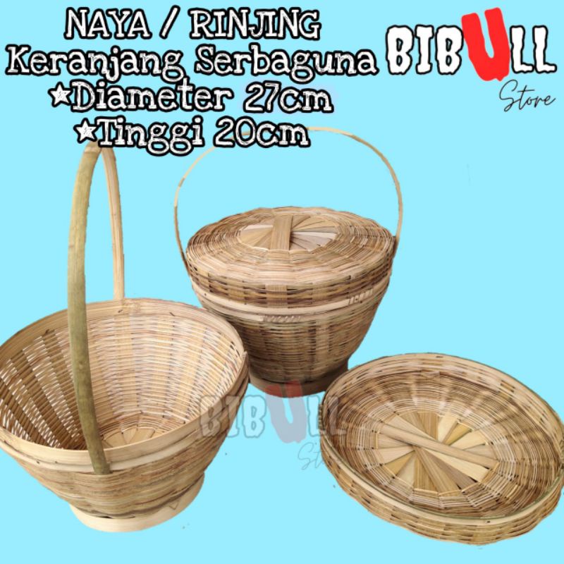 Jual Keranjang Makanan Anyaman Bambu Rinjing Naya Tradisional Tempat ...