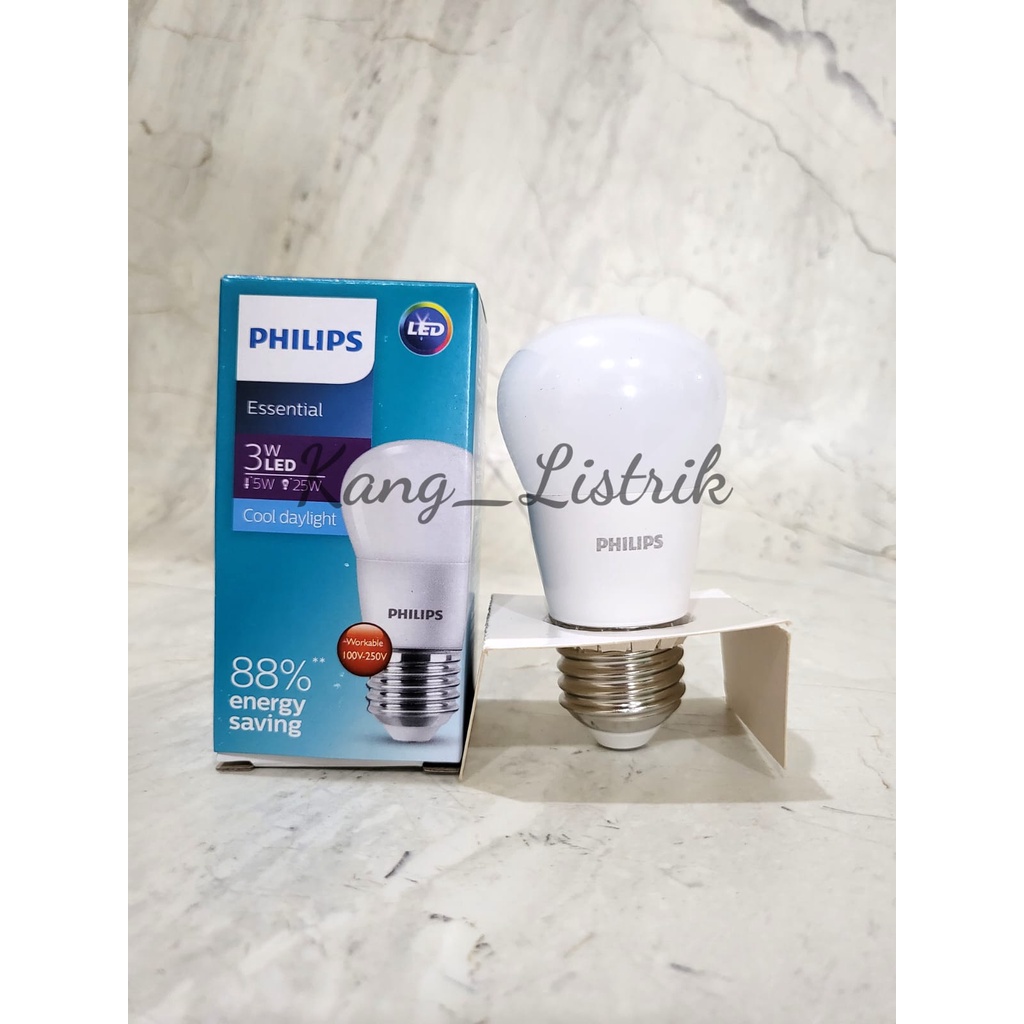 Jual Led Philips Essential 3W / Philips Essential LED Bulb 3W | Shopee ...