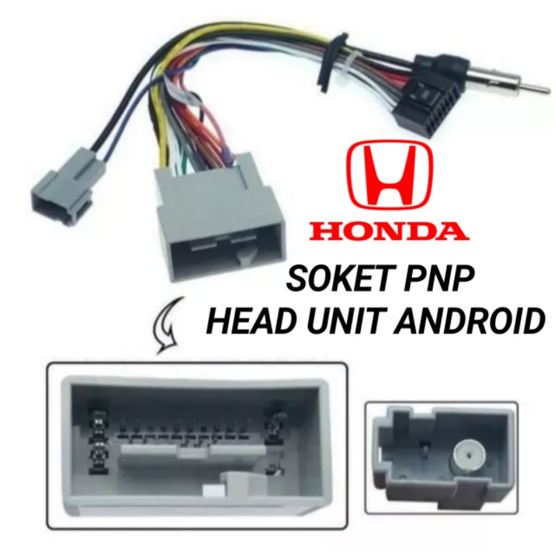 Jual KABEL SOKET PNP HEAD UNIT ANDROID MOBIL HONDA ( type kancing ...