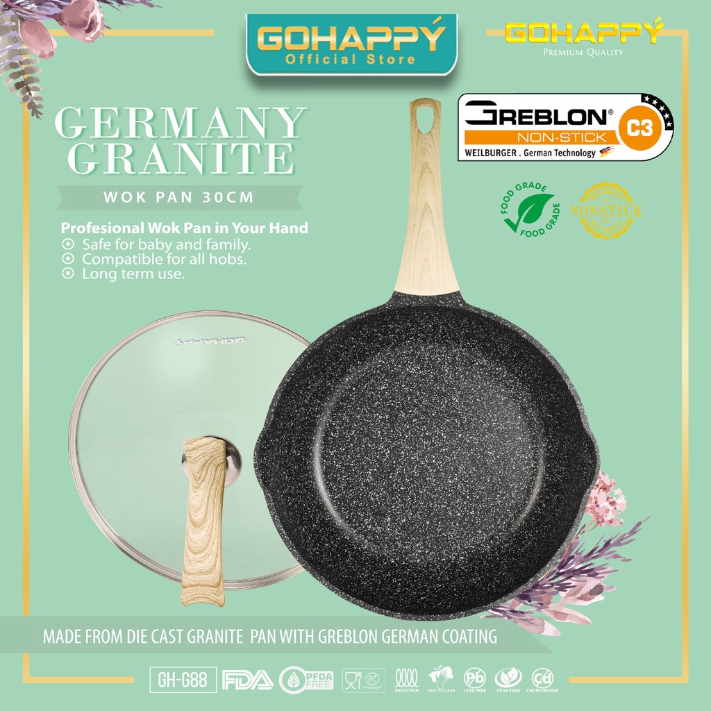 Jual Mayba - Panci Wok Pan Besar 30 Cm Germany Granite Ghg88 Dengan ...