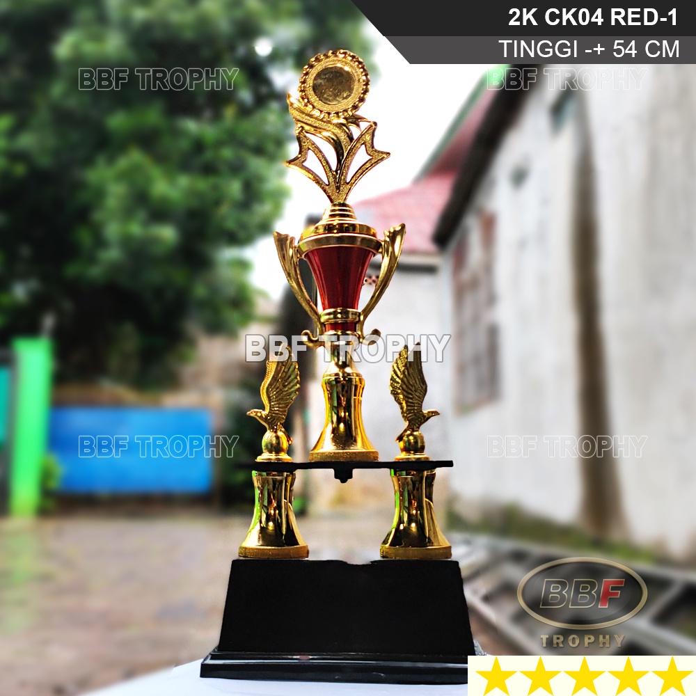 Jual Piala 2 kaki 2K CK04 RED SATUAN | Shopee Indonesia