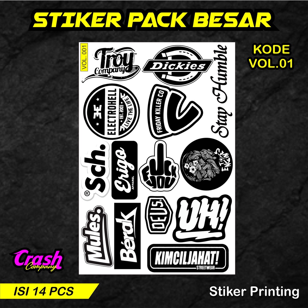 Jual STICKER PACK BRAND DISTRO, STIKER MOTOR | Shopee Indonesia