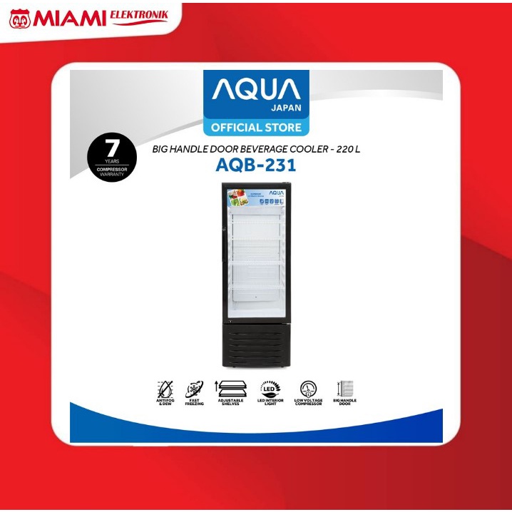 Jual AQUA JAPAN AQB-231 / AQB231 SHOWCASE 225 Liter LOW WATT | Shopee ...