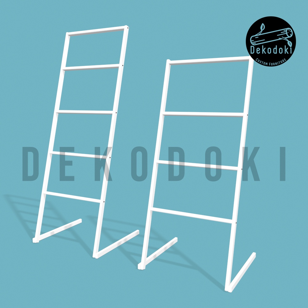Jual rak mukenah dan sajadah / Ladder hanger / rak tangga kayu / rak ...