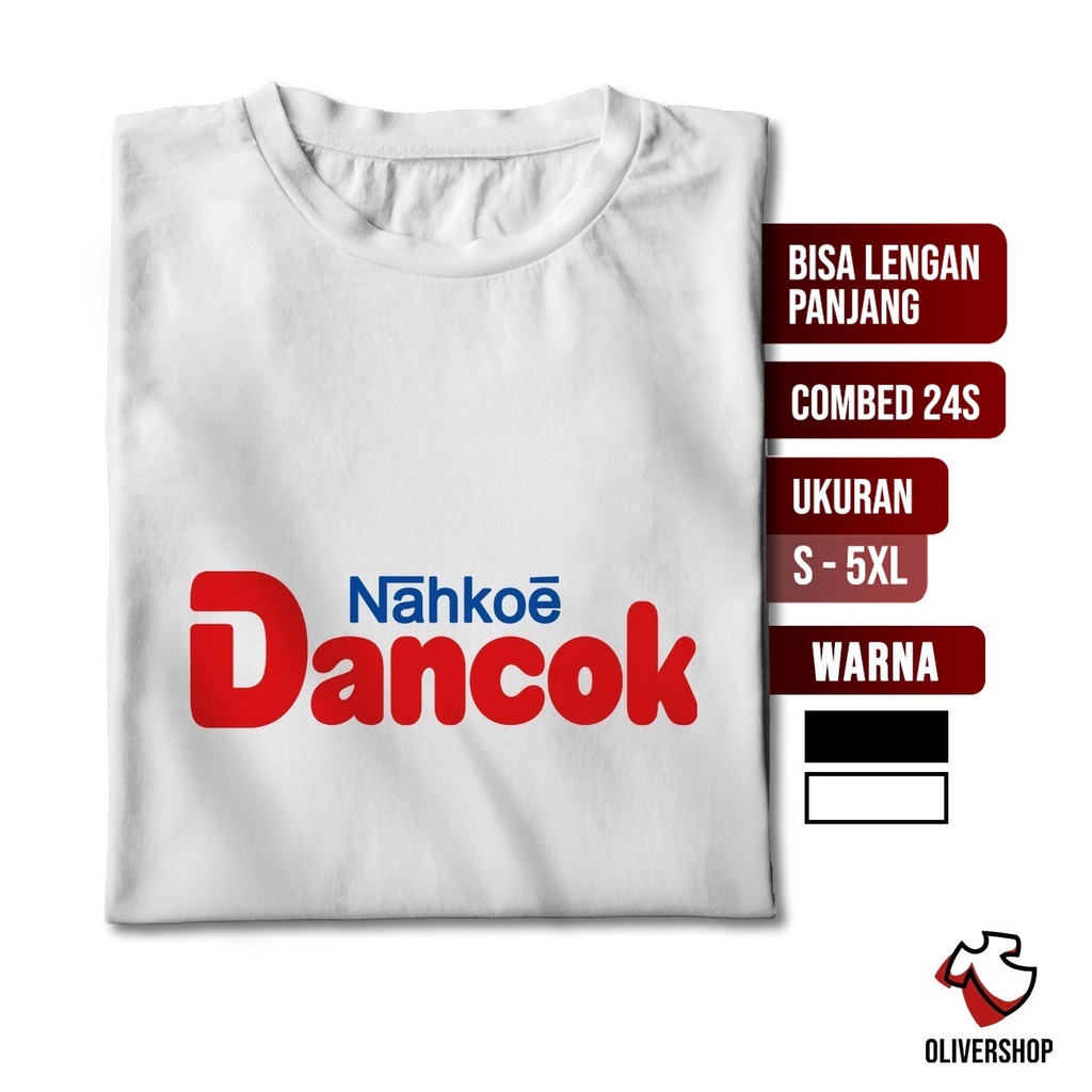 Jual Baju Kaos Plesetan DANCOK - parodi merek brand logo kata kata ...
