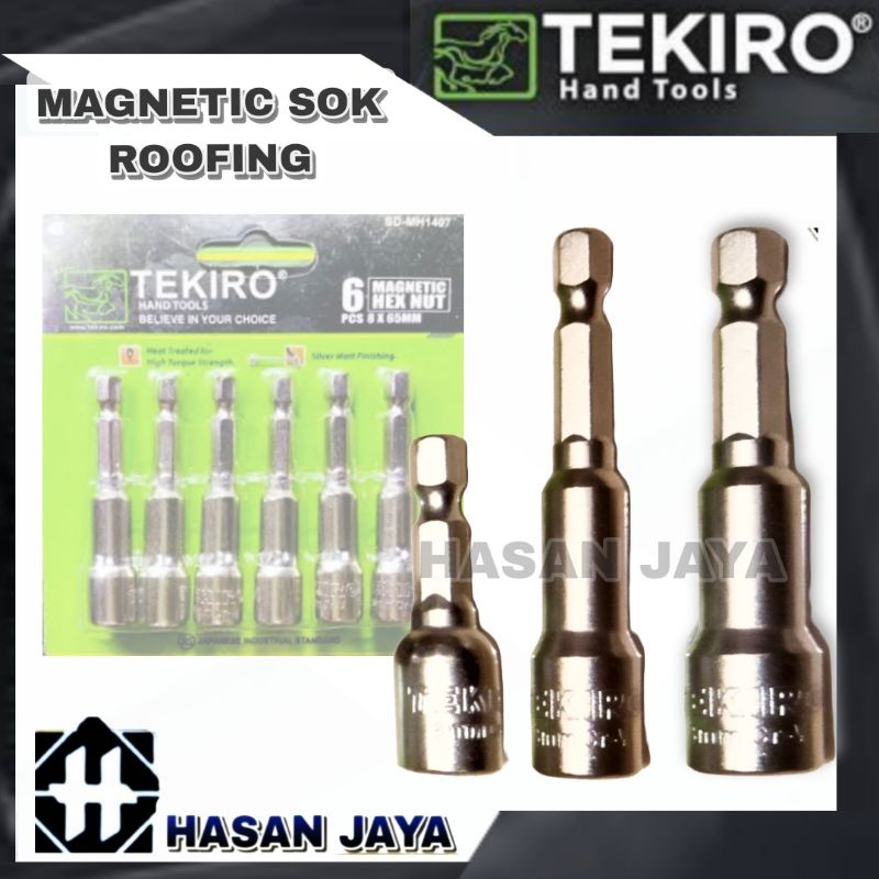 Jual Tekiro Kunci Mata Roofing Baut Baja Ringan Magnetic Hex Nut Per Biji | Shopee Indonesia