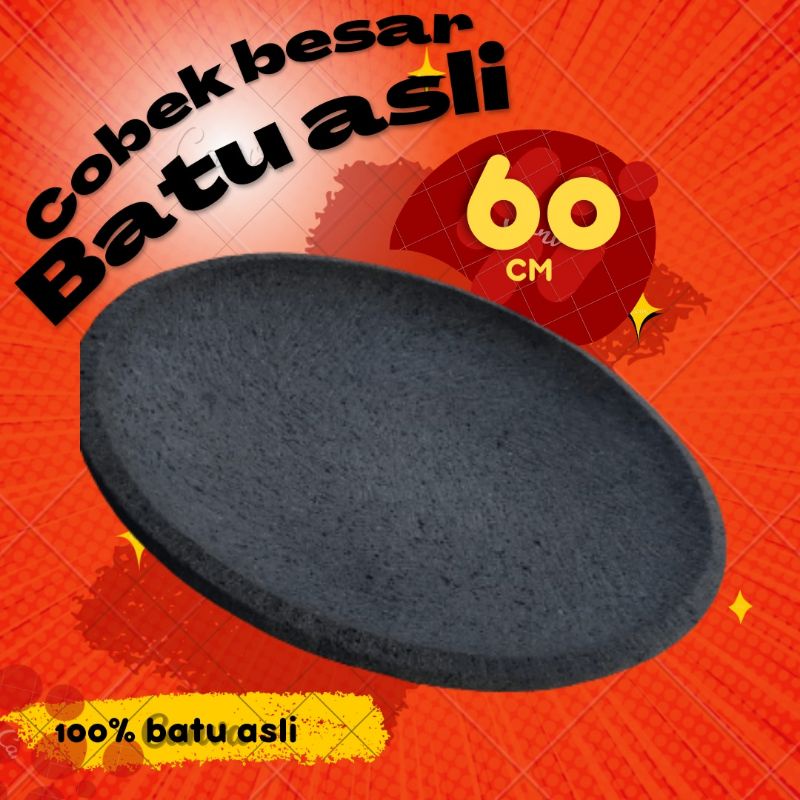Jual 60.cm jumbo Cobek Batu Gunung Asli Handmade | Cobek Sambal Batu ...