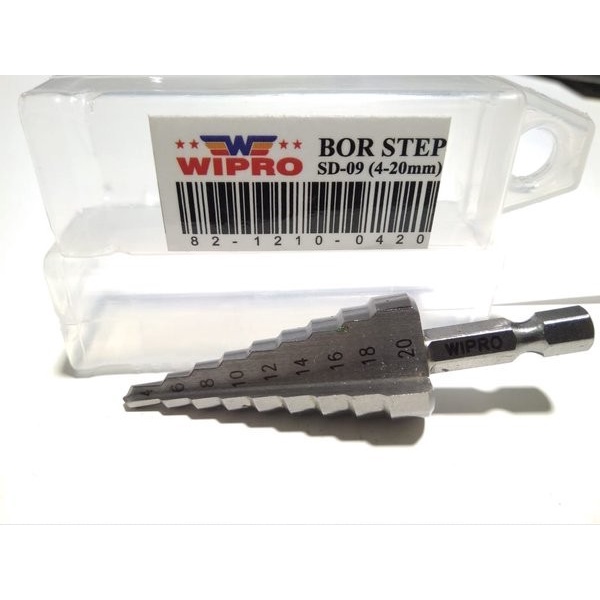 Jual Wipro SD09 Mata Bor Pagoda Step Drill Besi Stainless 4 - 20 mm ...