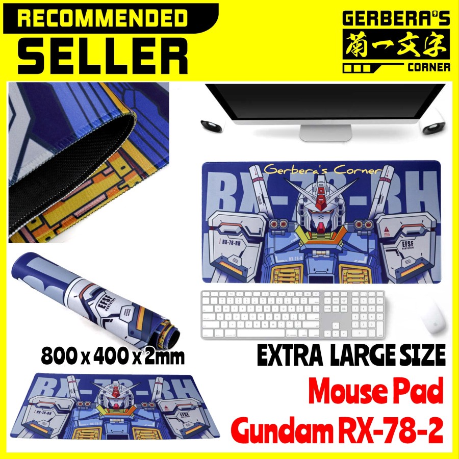 Jual Mouse Pad Gundam RX-78-2 Table Desk Mat 800 x 400 mm Gaming Mouse ...