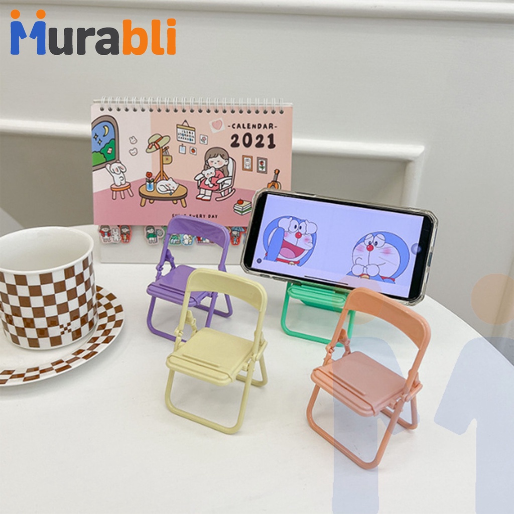 Jual Stand Holder Hp Bentuk Kursi Macaron| Folding Chair Phone Holder ...