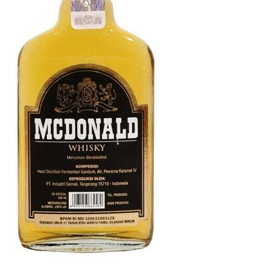 Jual Mc Donald / Mcdonald Whisky 50% 180ml | Shopee Indonesia