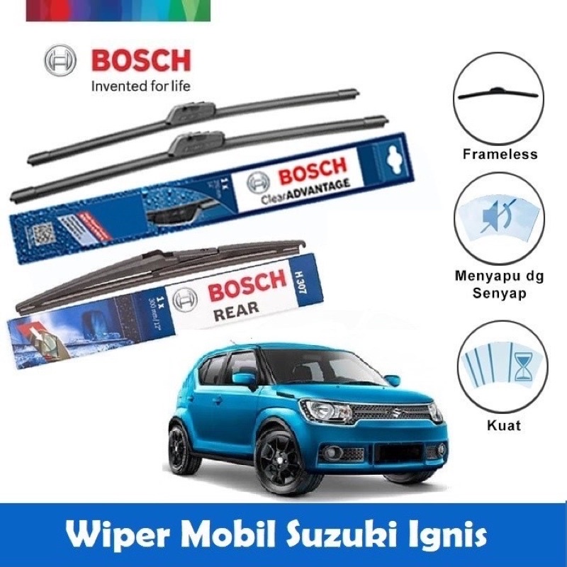 Jual Bosch Wiper Kaca Mobil Depan & Belakang Suzuki Ignis Frameless ...
