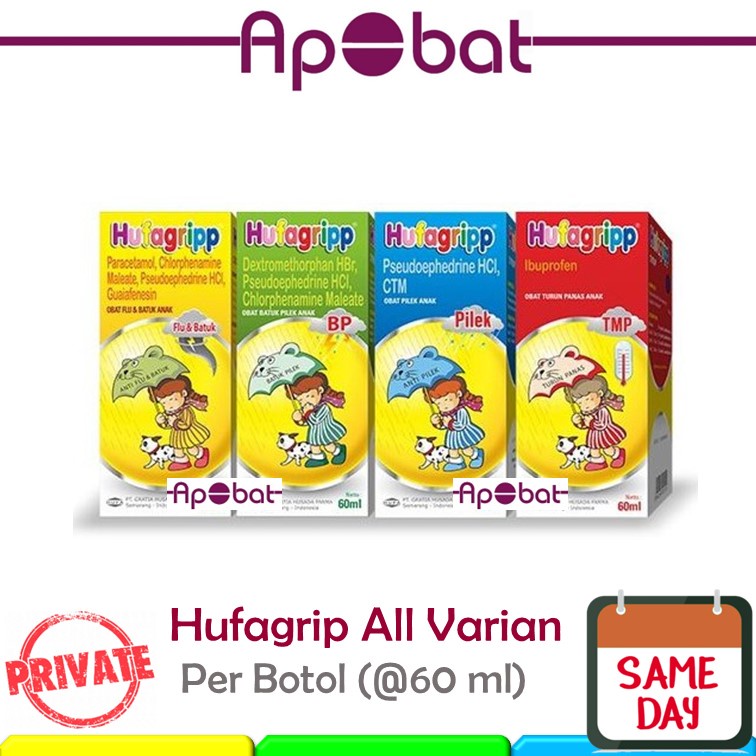 Jual - ApObat - Hufagrip TMP BP Pilek Flu Batuk Merah Kuning Hijau Biru ...