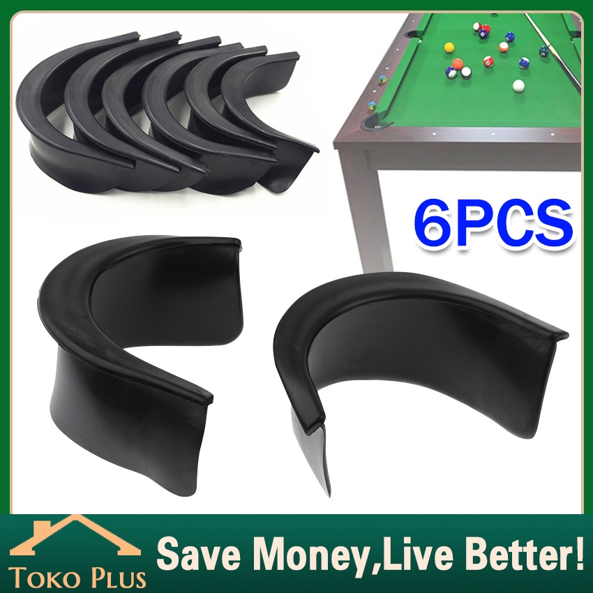 Jual 6Pcs/Set Poket Plastik Meja Billiard Karet Kecilin Lobang Meja ...
