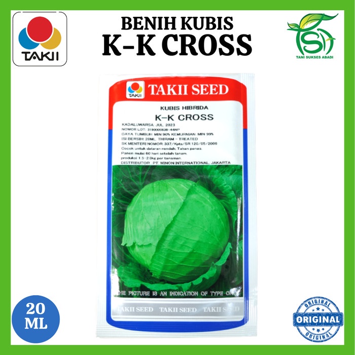 Jual Benih Kubis K-K CROSS (20 ML) - Bibit Hibrida KK Cros Gr Takii Seed | Shopee Indonesia