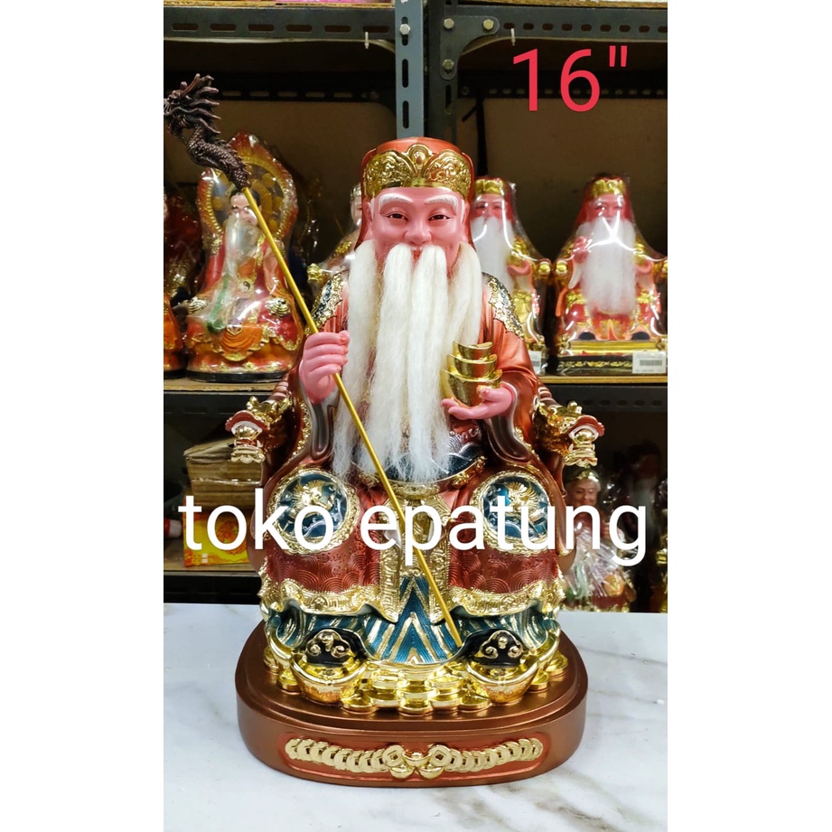 Jual patung dewa bumi / hok tek / ta pe kong - Tongkat - fiber - 16 ...