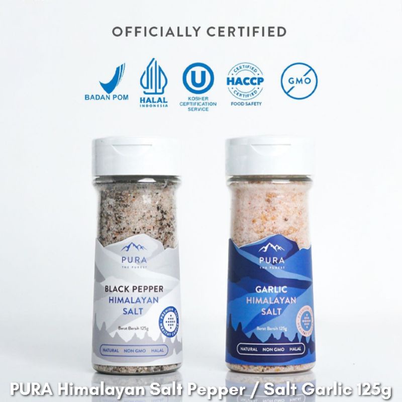Jual Pura Himalayan Salt Pepper / Salt Garlic / Garam Himalaya Natural ...