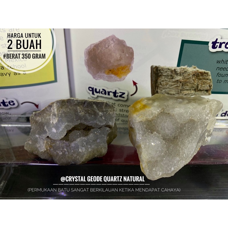 Jual Batu Crystal Geode Quartz L37 atau Batu Kristal Druzy atau Batu ...