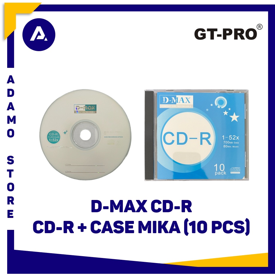 Jual CD-R D-Max 52x 700MB Grade AAA Include Case Mika (10 pcs) CDR CD R ...