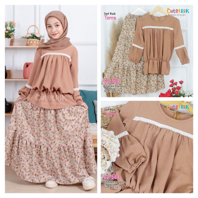 Jual (8 Tahun - Remaja) Setelan Rok Anak Terra by Cutetrik / Setelan ...