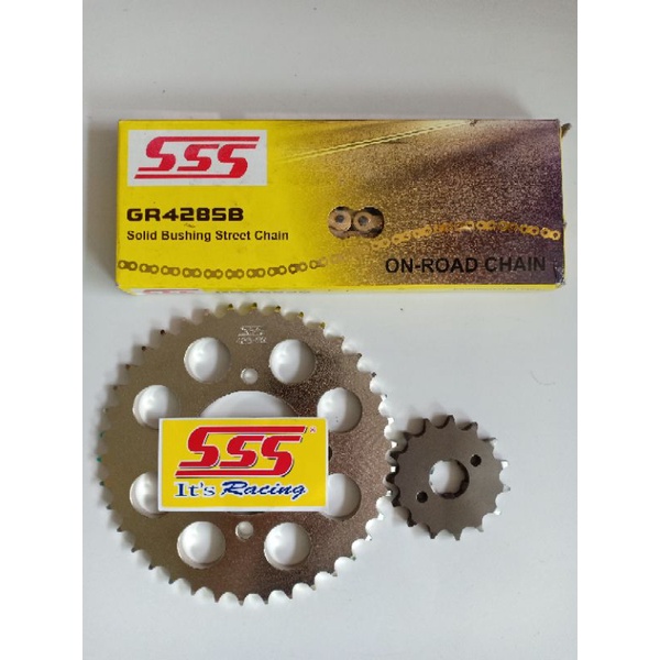 Jual gir set sss 415 428 Rantai gold sss Rxz/jupiter mx lama/mx new135/rxking/ jupiter z/vega R ...