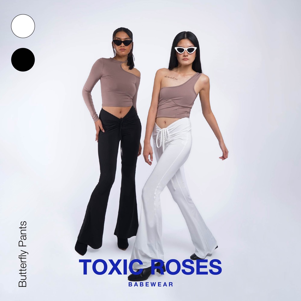 Jual TOXIC ROSES - Butterfly Pants - Available in Black, White | Shopee ...