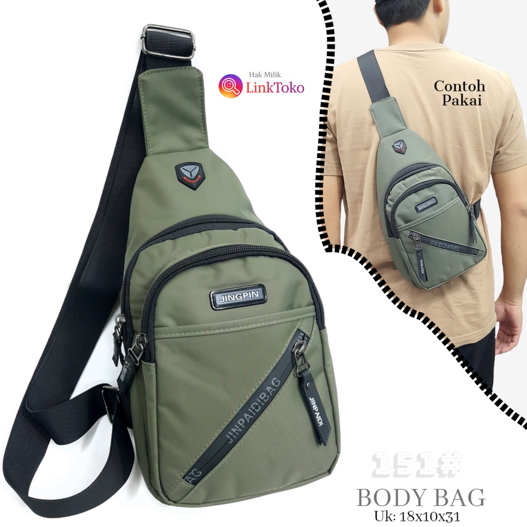 Jual Sling Bag Jingpin-151 Nilon Import Tas Selempang Body Pria Bahan ...