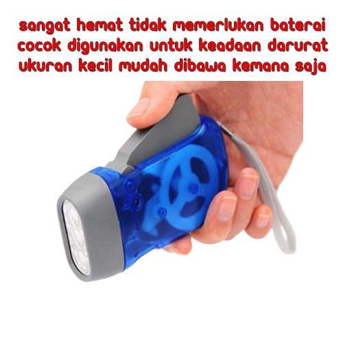 Jual Senter Pompa Tangan LED Tanpa Baterai Hand Press Camping ...