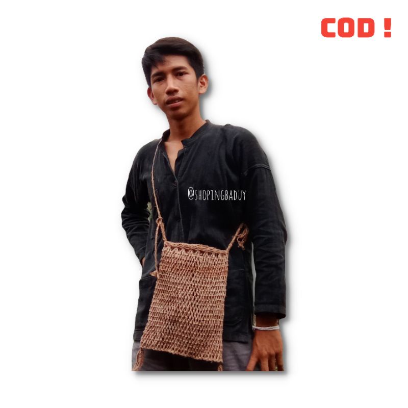 Jual tas Koja Baduy ,kulit kayu teurep craft .ukuran 25x30cm | Shopee ...