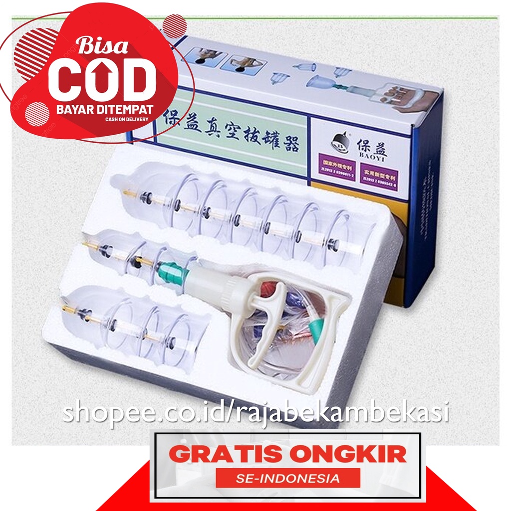 Jual Alat Bekam isi 18 Kop Baoyi Kop Tebal Kualiatas Bagus - Set Bekam ...